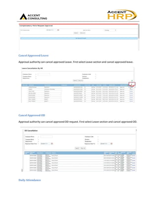 Employee Self-Service Software |Accent HRP ESS | PDF