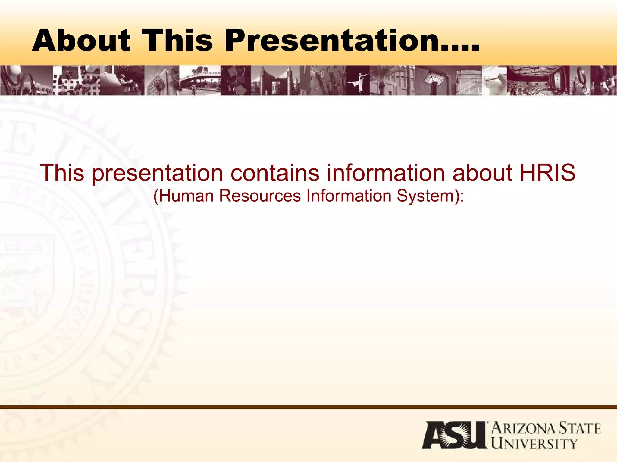 Employee selfservice hris ppt imp | PPT