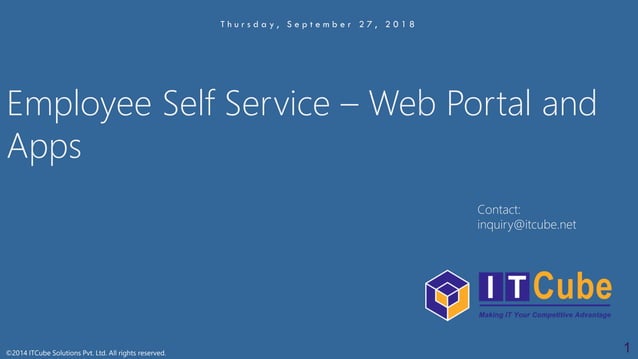 Employee self service(web portal and apps) | PDF
