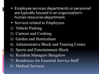 Design of space for Employee services | PDF