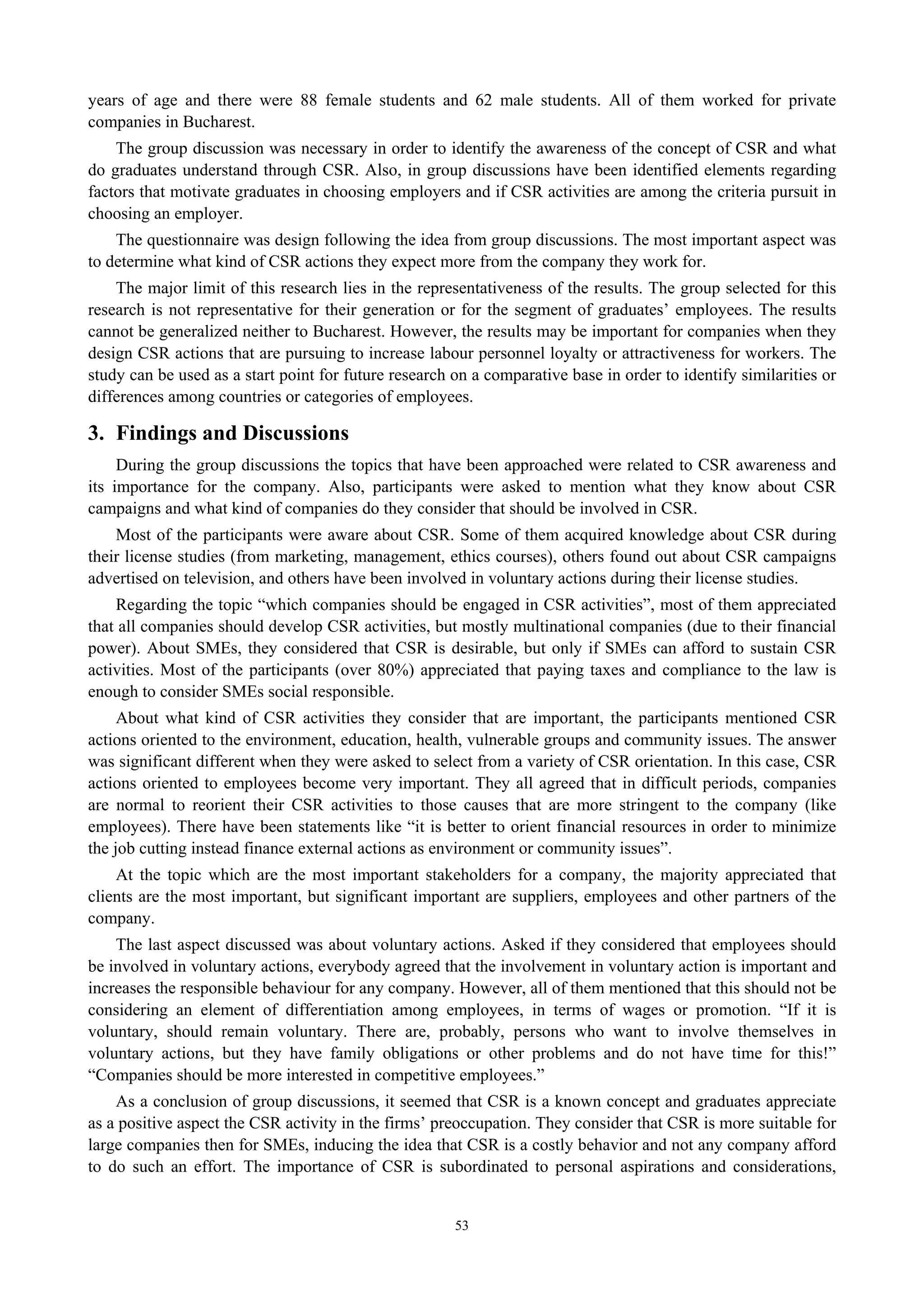 Employees’ expectations from csr the case of master students | PDF | Job Market | Economy