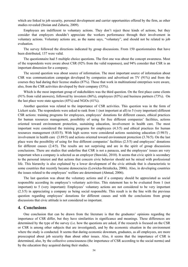 Employees’ expectations from csr the case of master students | PDF