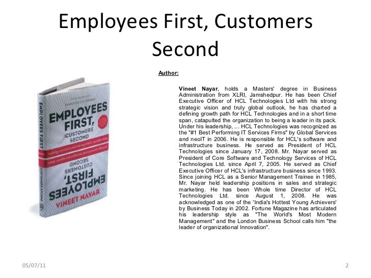 Employees first customers second