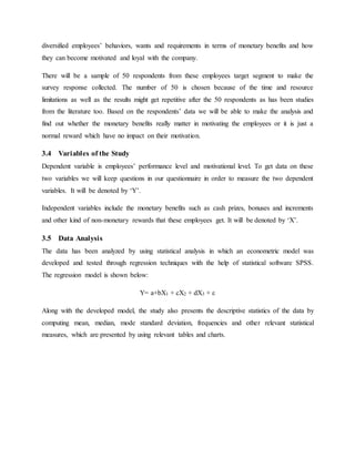 Identifying Employee motivation level with Job monetary benefits | DOCX