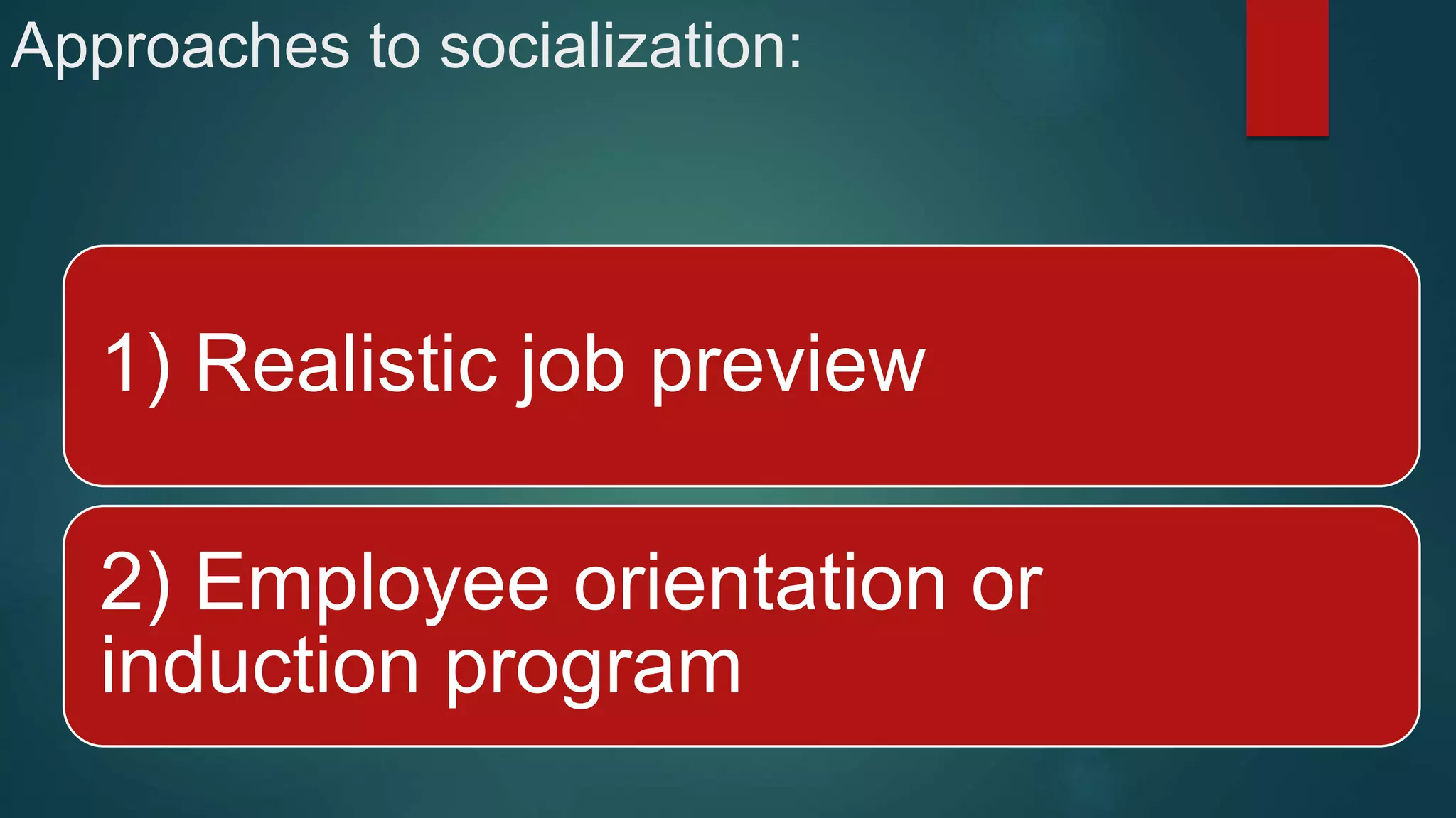Employee socialisation | PPTX