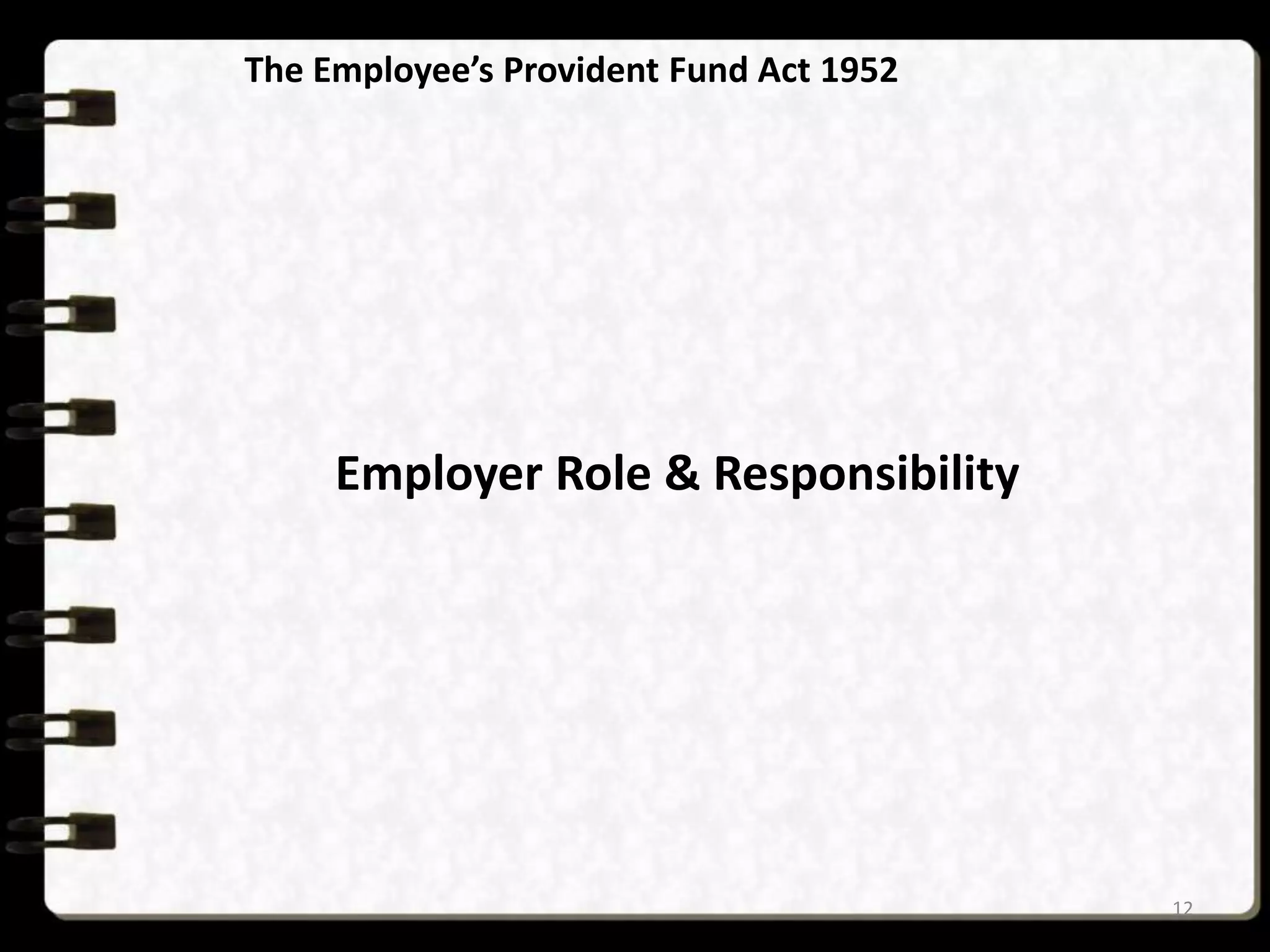 Employees provident fund act 1952 | PPTX