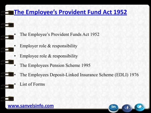 Employees provident fund act 1952 | PPTX