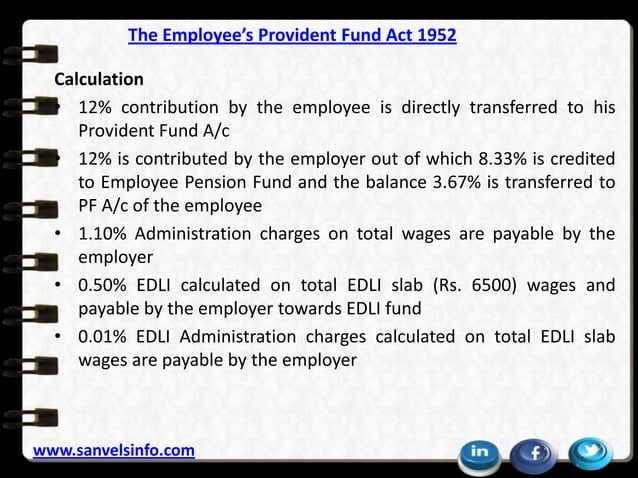 Employees provident fund act 1952 | PPTX