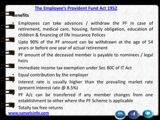Employees provident fund act 1952 | PPTX