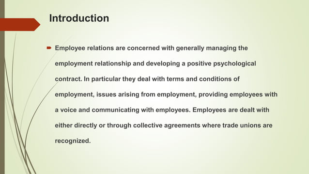 Employees relations and discipline | PPTX