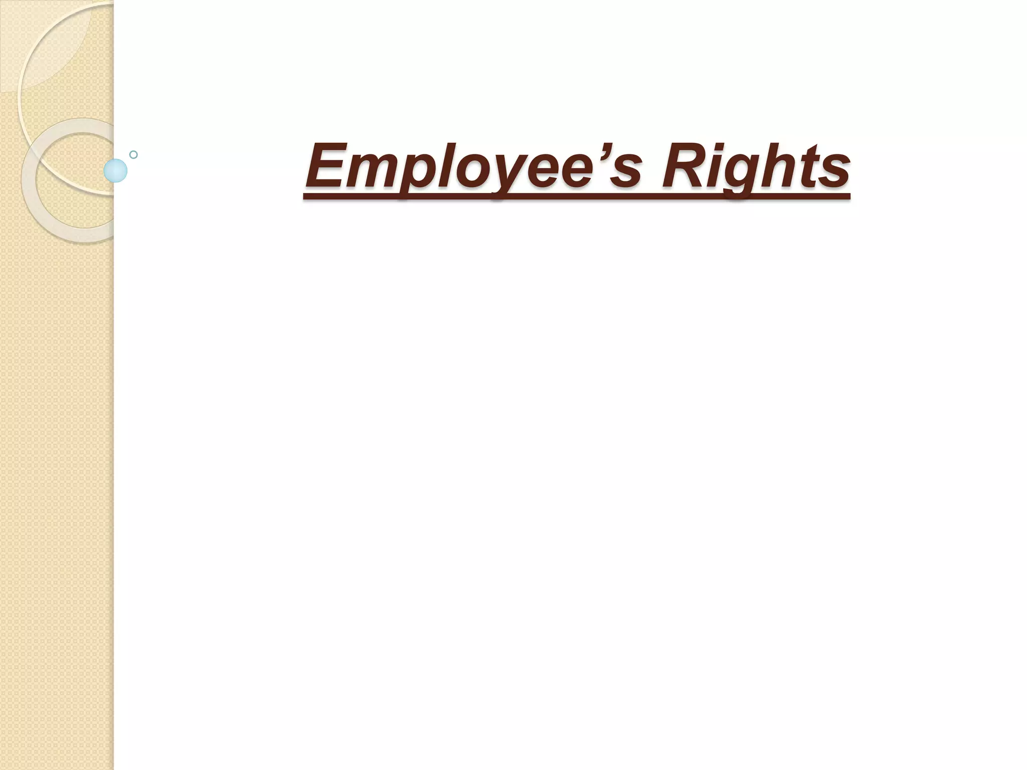 Employees rights and responsibilities | PPTX