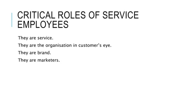 Employees role in service delivery | PPTX