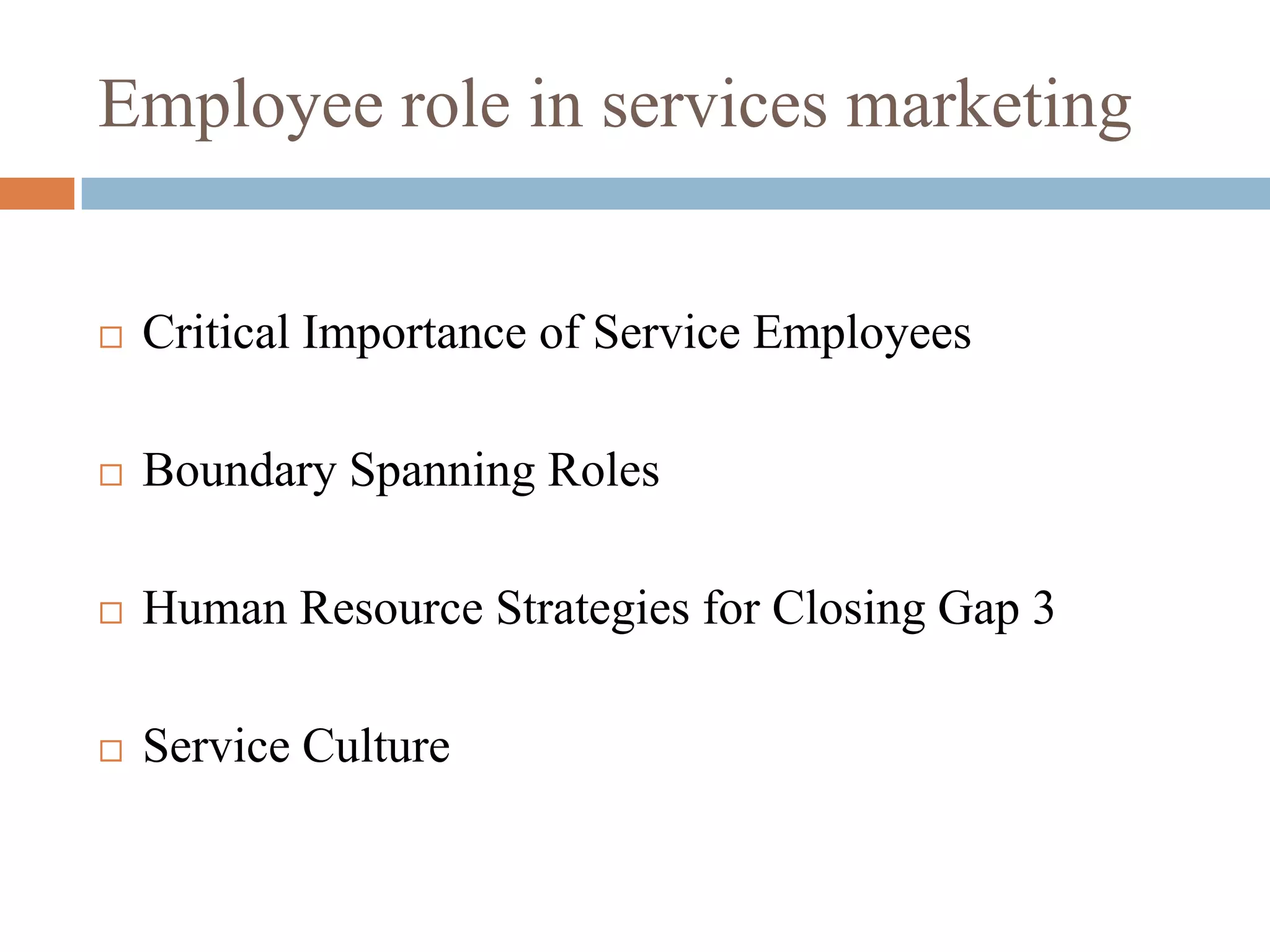 Employees’ roles in service delivery | PPTX