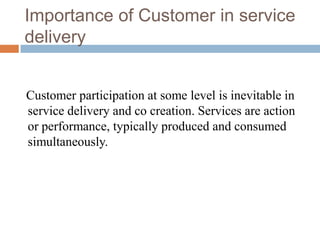 Employees’ roles in service delivery | PPTX
