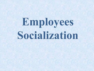 Employees socialization | PPTX