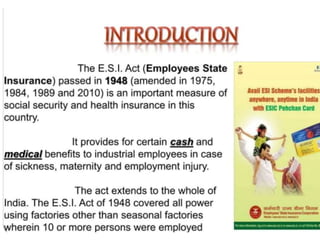 Employees State insurance. | PPTX