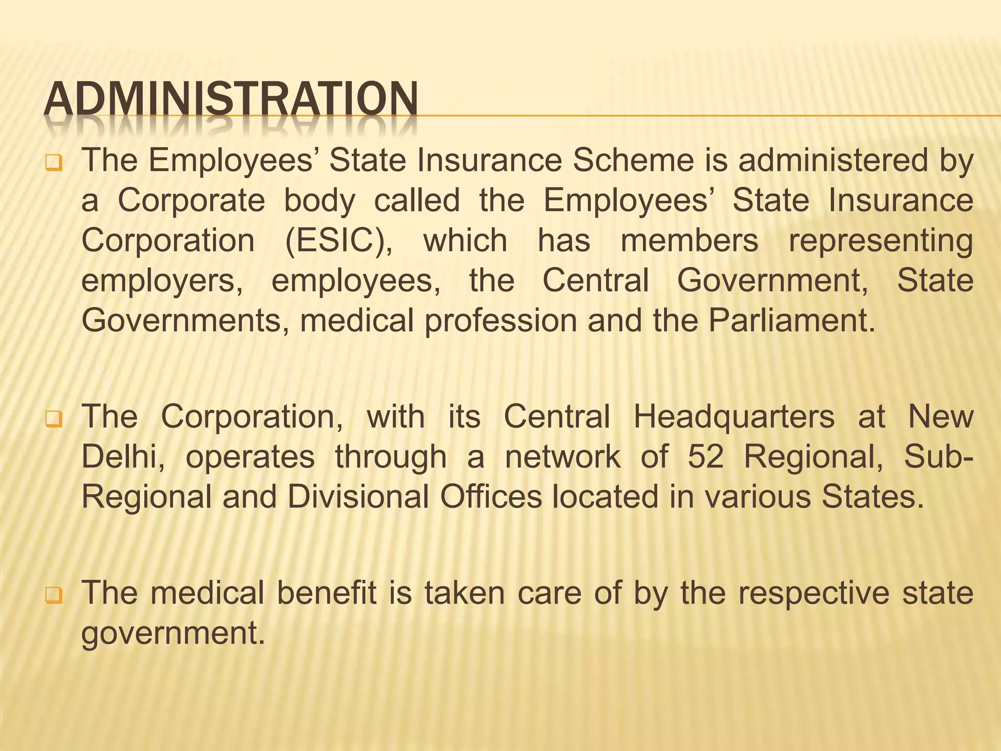 Employees’ state insurance act, 1948 | PPTX
