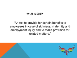 Employee state insurance act 1948 | PPTX