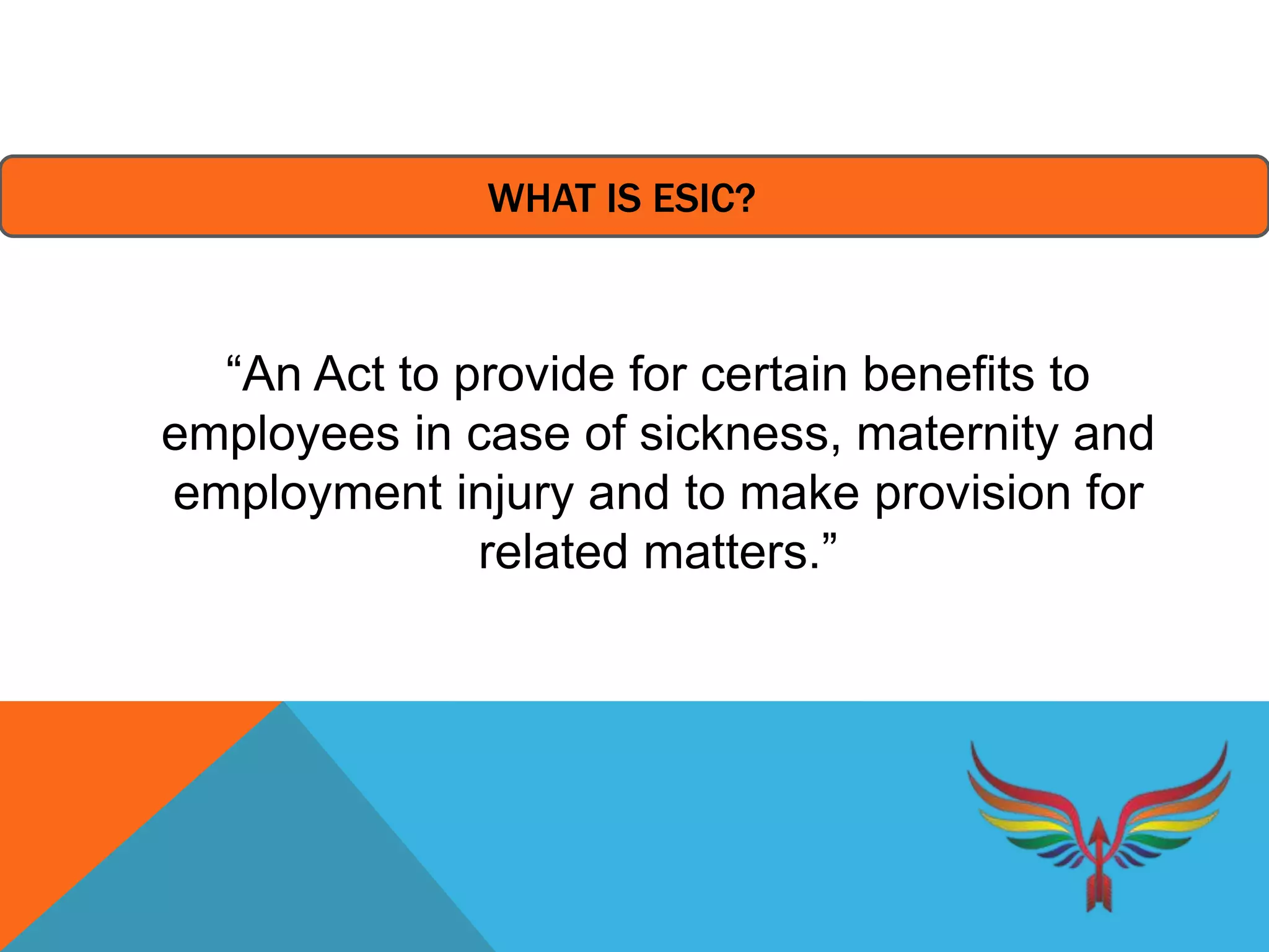 Employee state insurance act 1948 Benefits | PPTX