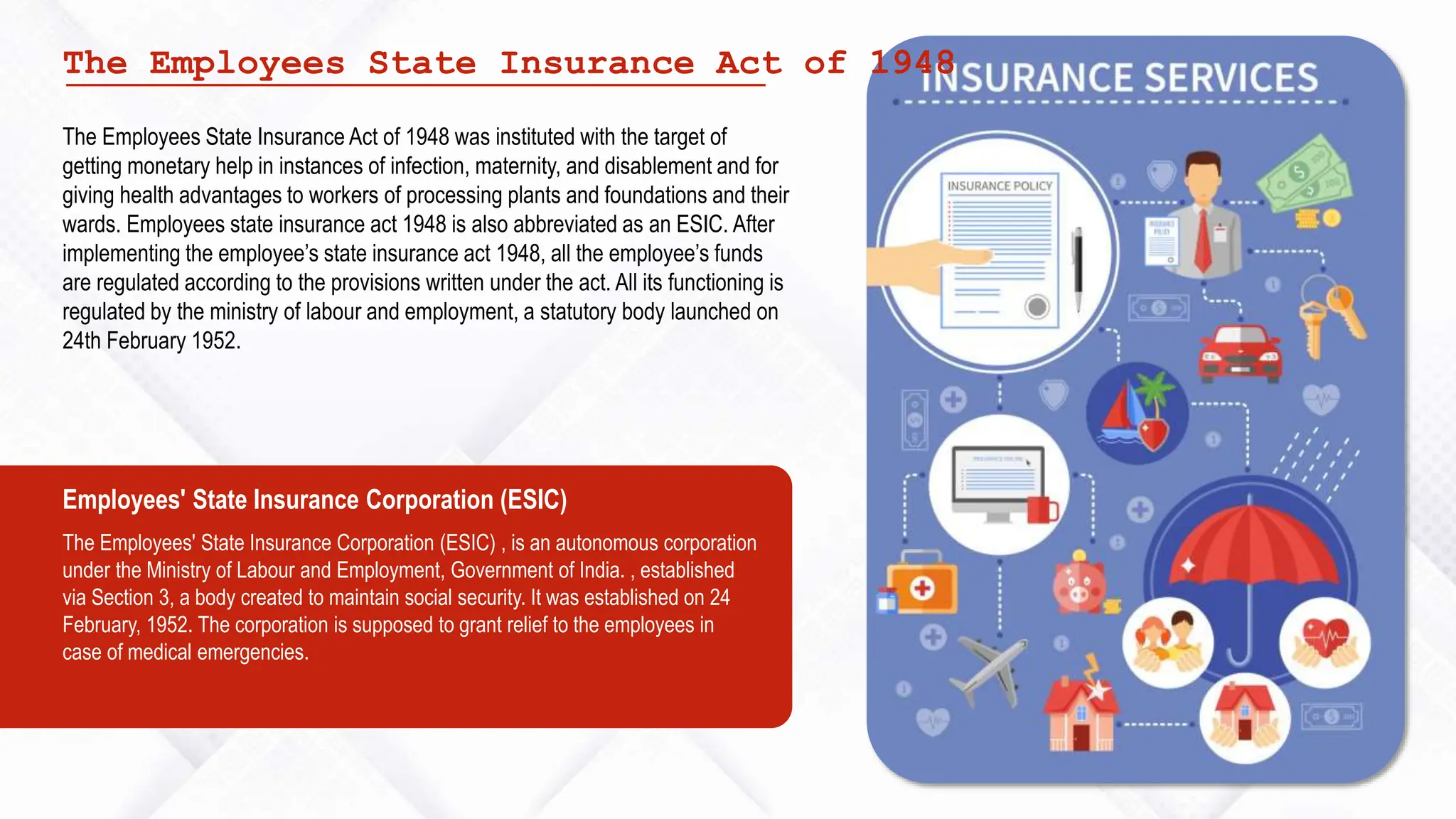 Employee state insurance act, 1948 labour law..pptx