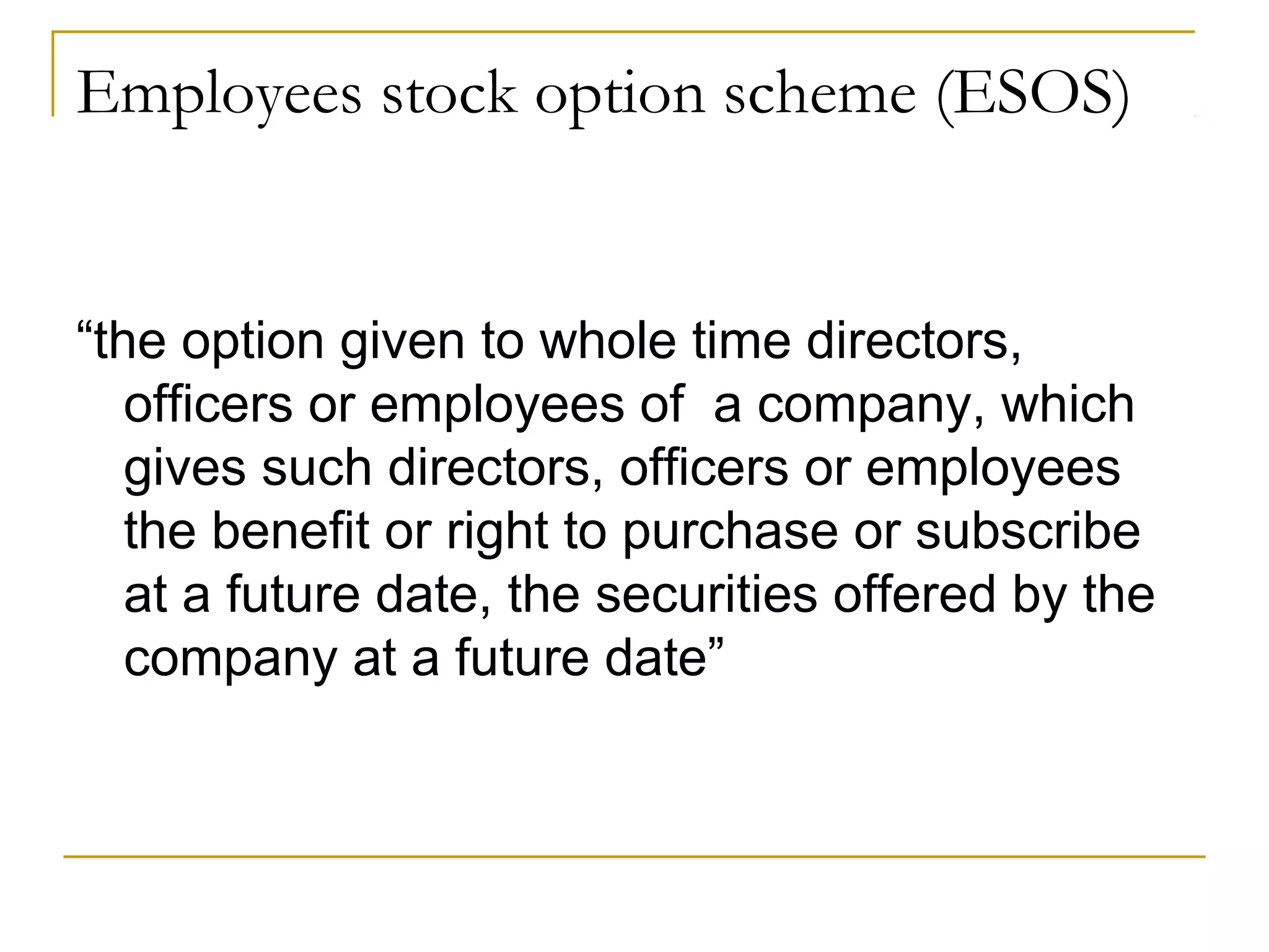 Employee stock option plan | PPT