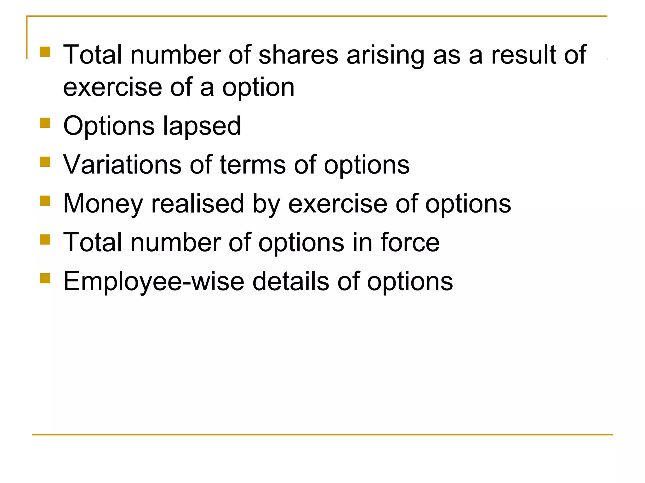 Employee stock option plan | PPT