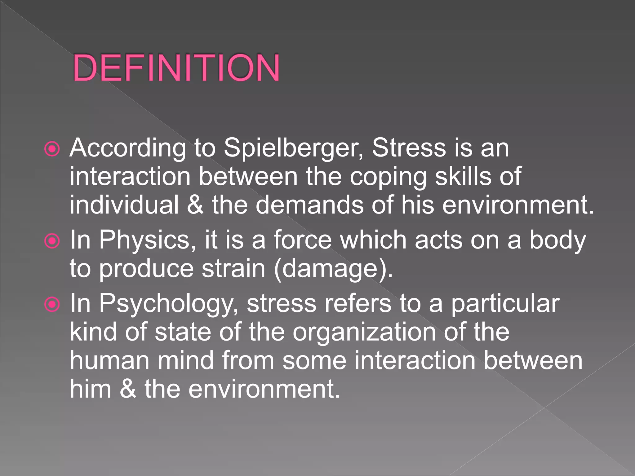 EMPLOYEE STRESS IN OB | PPTX