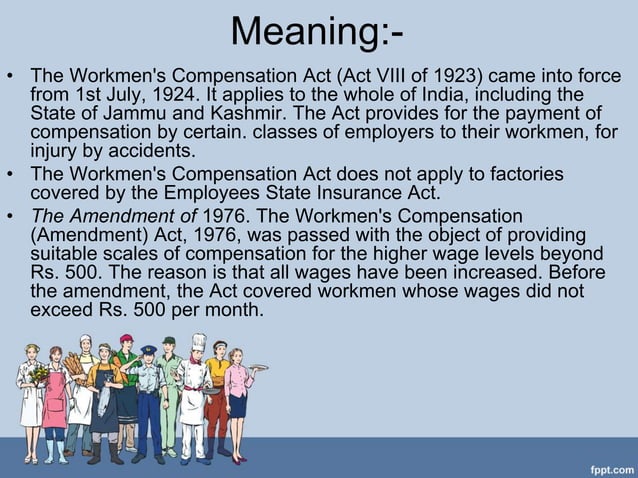 Employees’ (Workmen’s) Compensation Act 1923 | PPSX