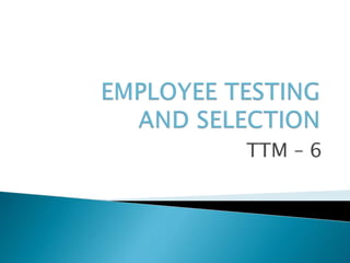 Employee testing | PPT