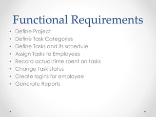 Employee Time and Task Tracking System | PDF