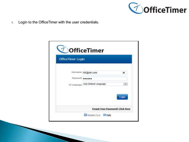 Tutorial to fill timesheet in OfficeTimer | PPT