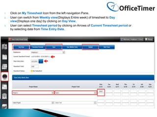 Tutorial to fill timesheet in OfficeTimer | PPT
