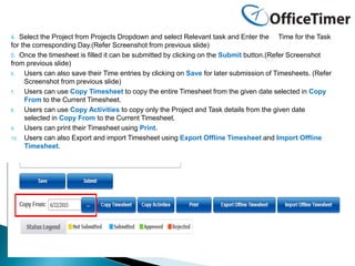 Tutorial to fill timesheet in OfficeTimer | PPT