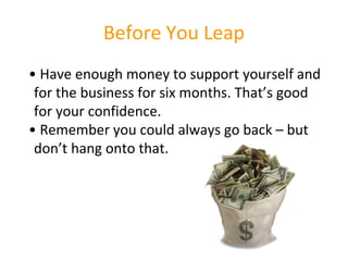 Leap from Employee to Entrepreneur | PPTX