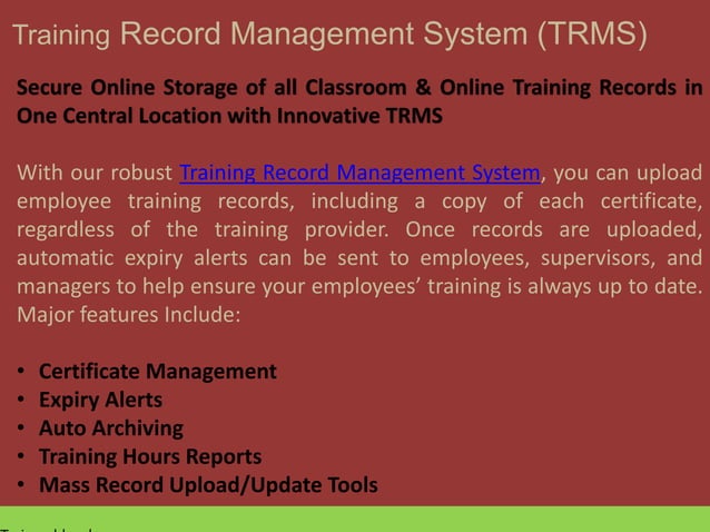 Employee Training Management System | PPT