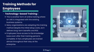 Employee Training Methods for Workplace Training - By PrepAI | PDF