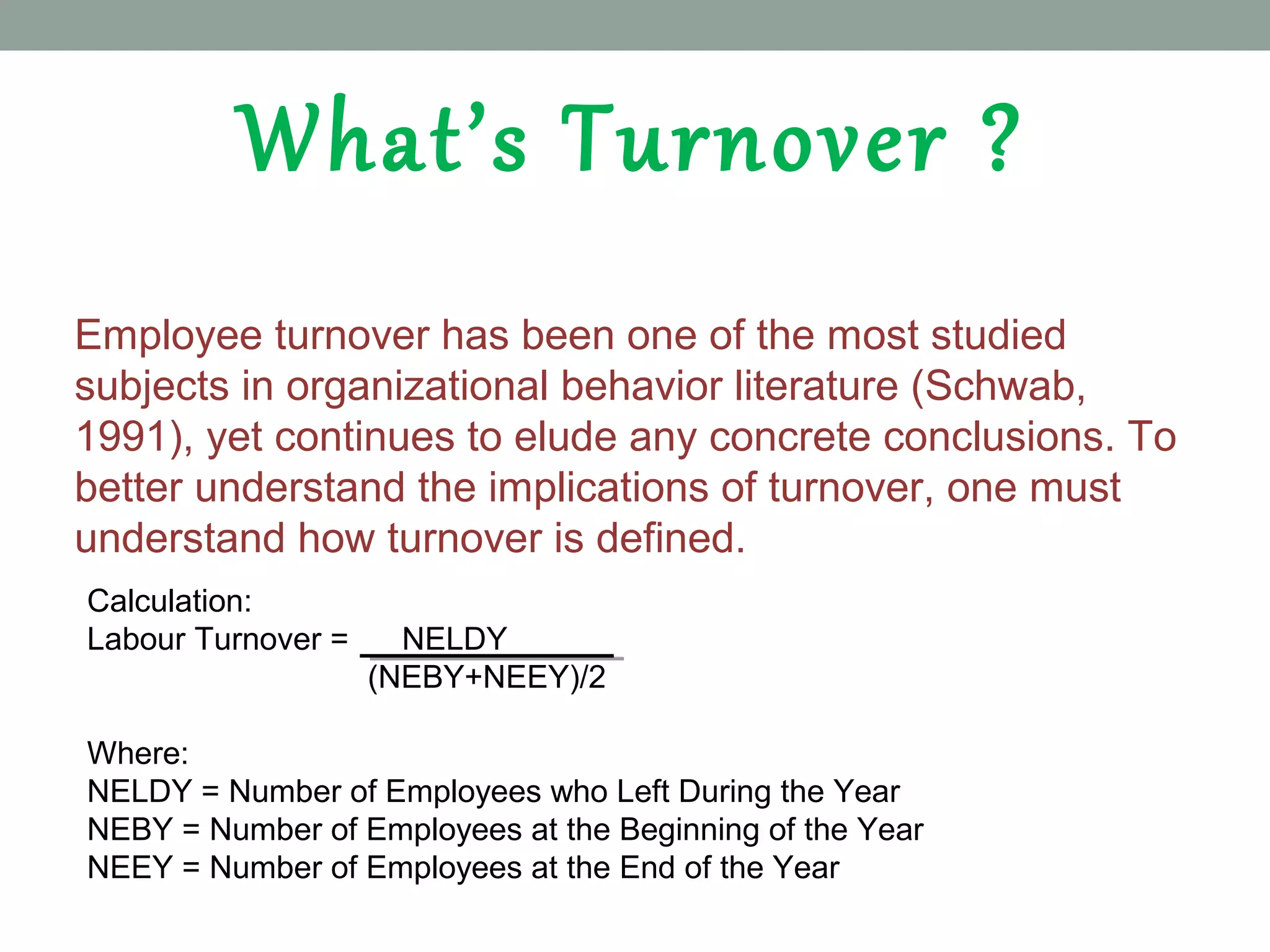 Employee turnover - | PPT