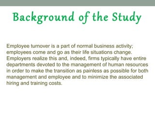 Employee turnover - | PPT