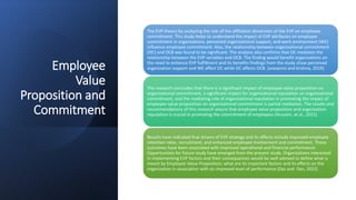 Employee Value Proposition (EVP) employee engagement in organizational ...