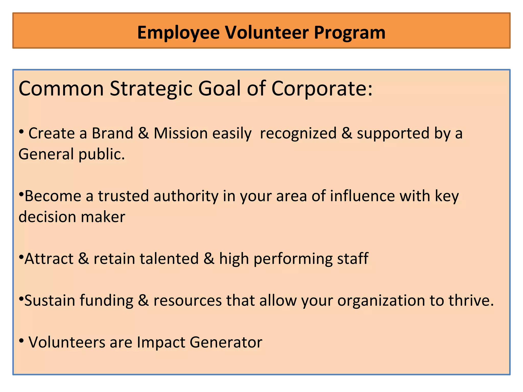Employee volunteering program | PPT