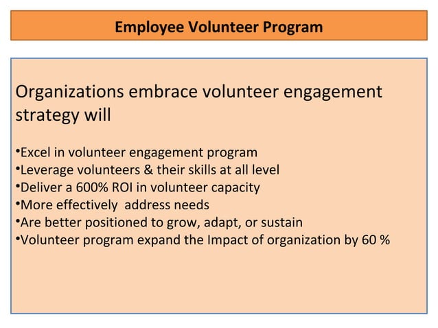 Employee volunteering program | PPT