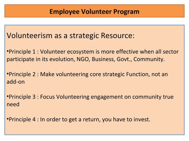 Employee volunteering program | PPT