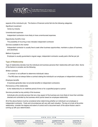 Employee vs Contractor | PDF