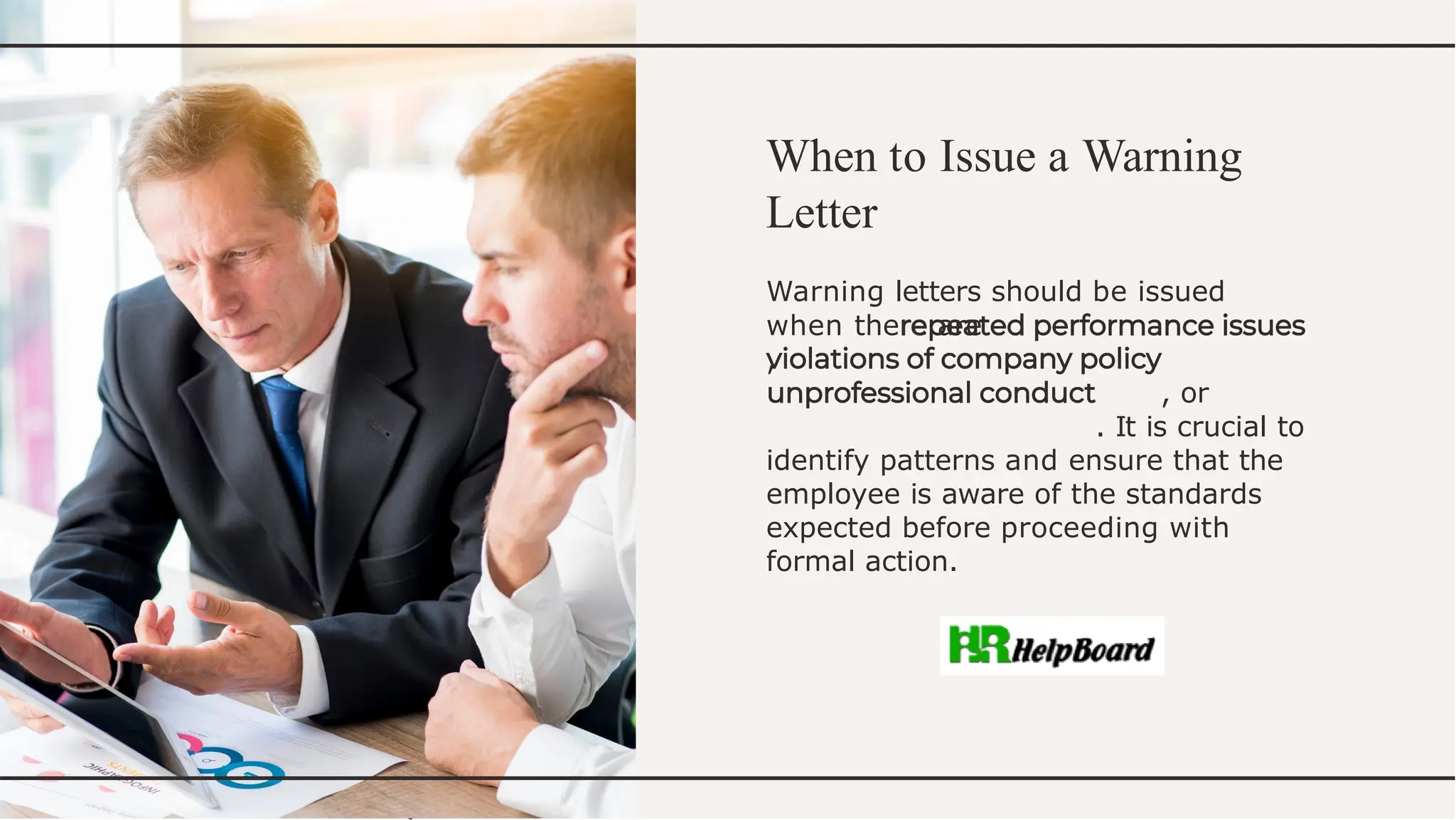 Employee Warning Letter, Warning Letter for Poor Performance | PPTX