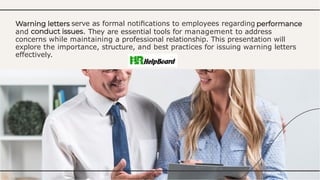 Employee Warning Letter, Warning Letter for Poor Performance | PPTX