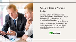 Employee Warning Letter, Warning Letter for Poor Performance | PPTX