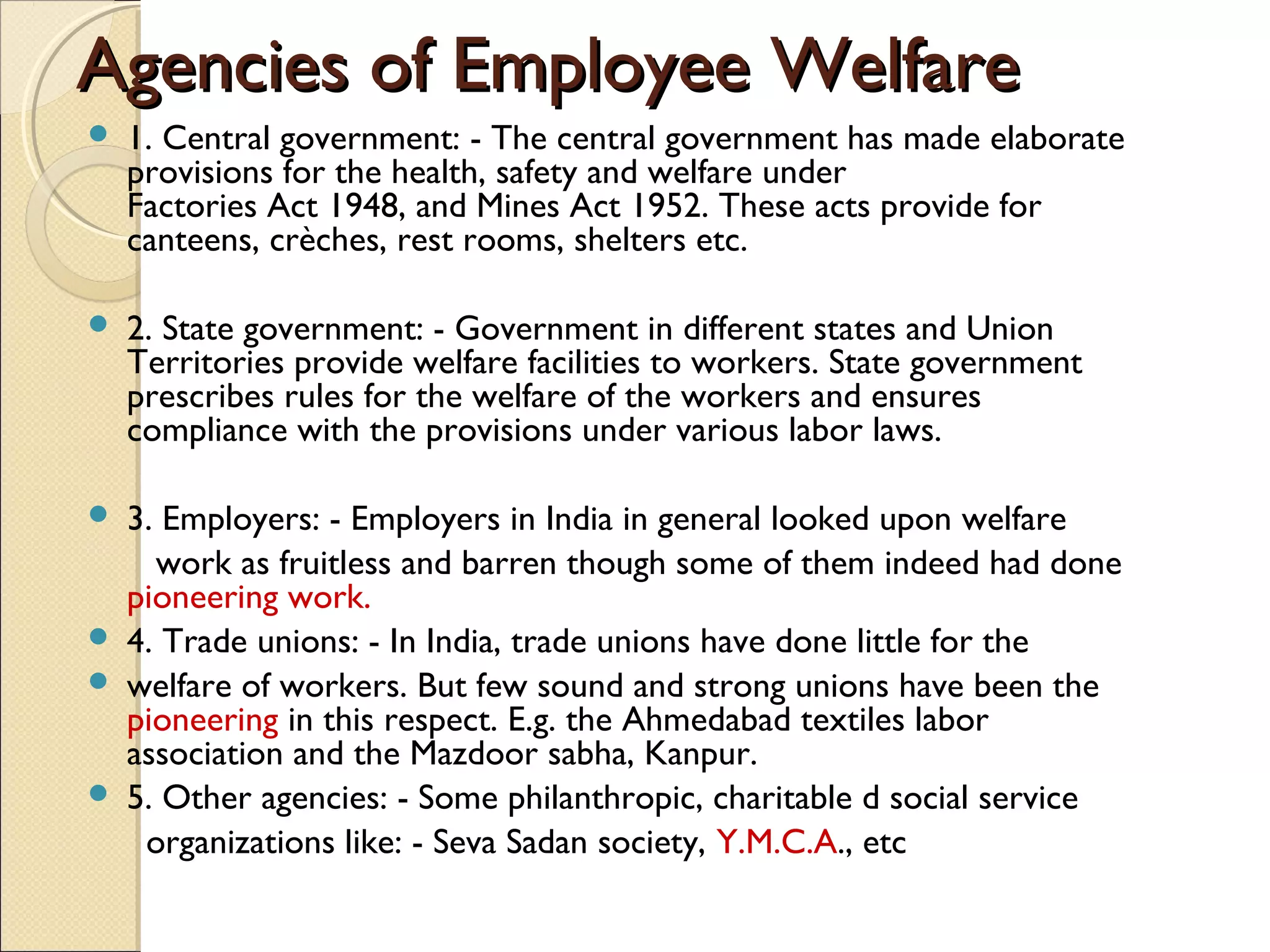 Employee welfare | PPT