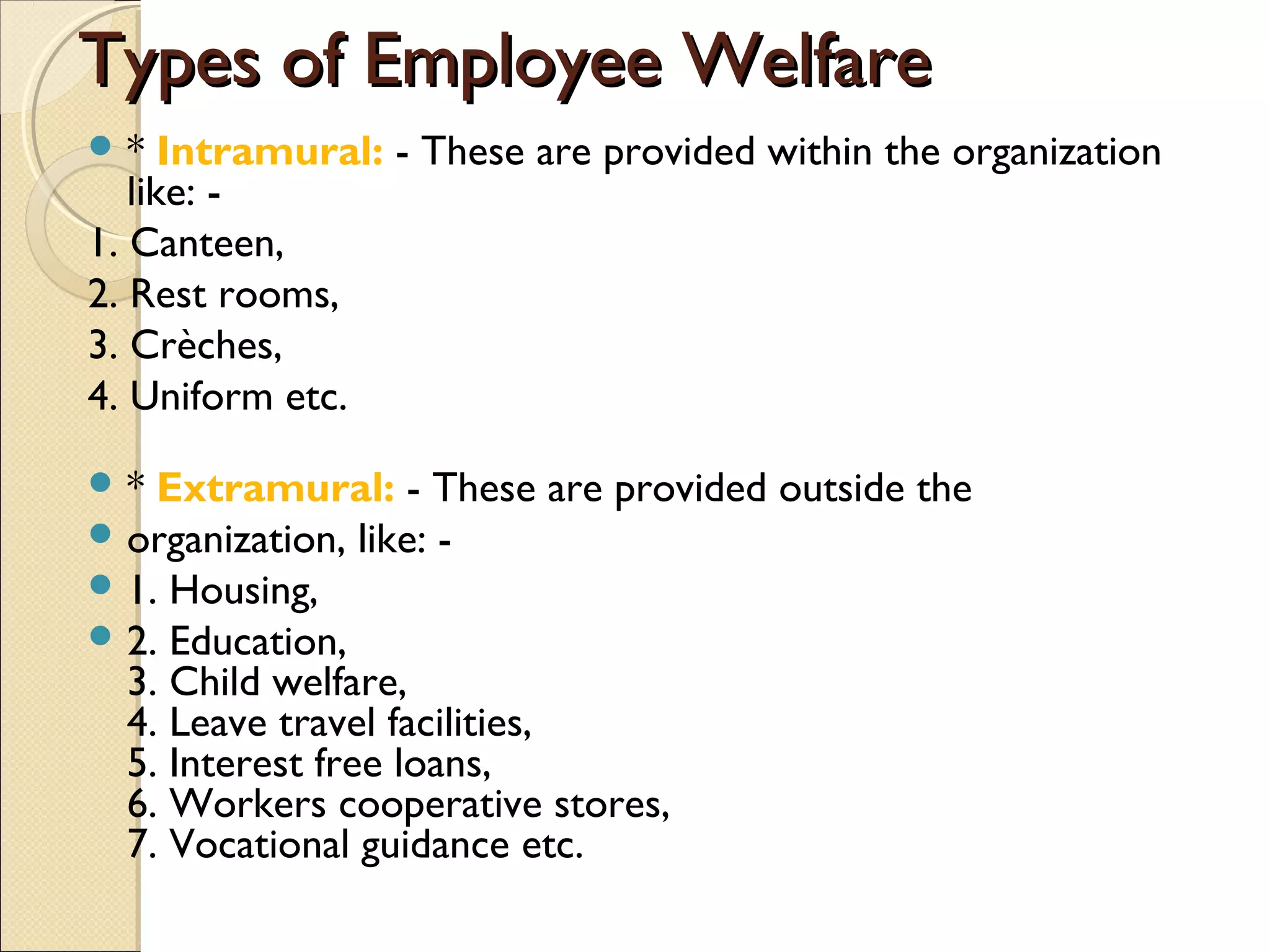 Employee welfare | PPT