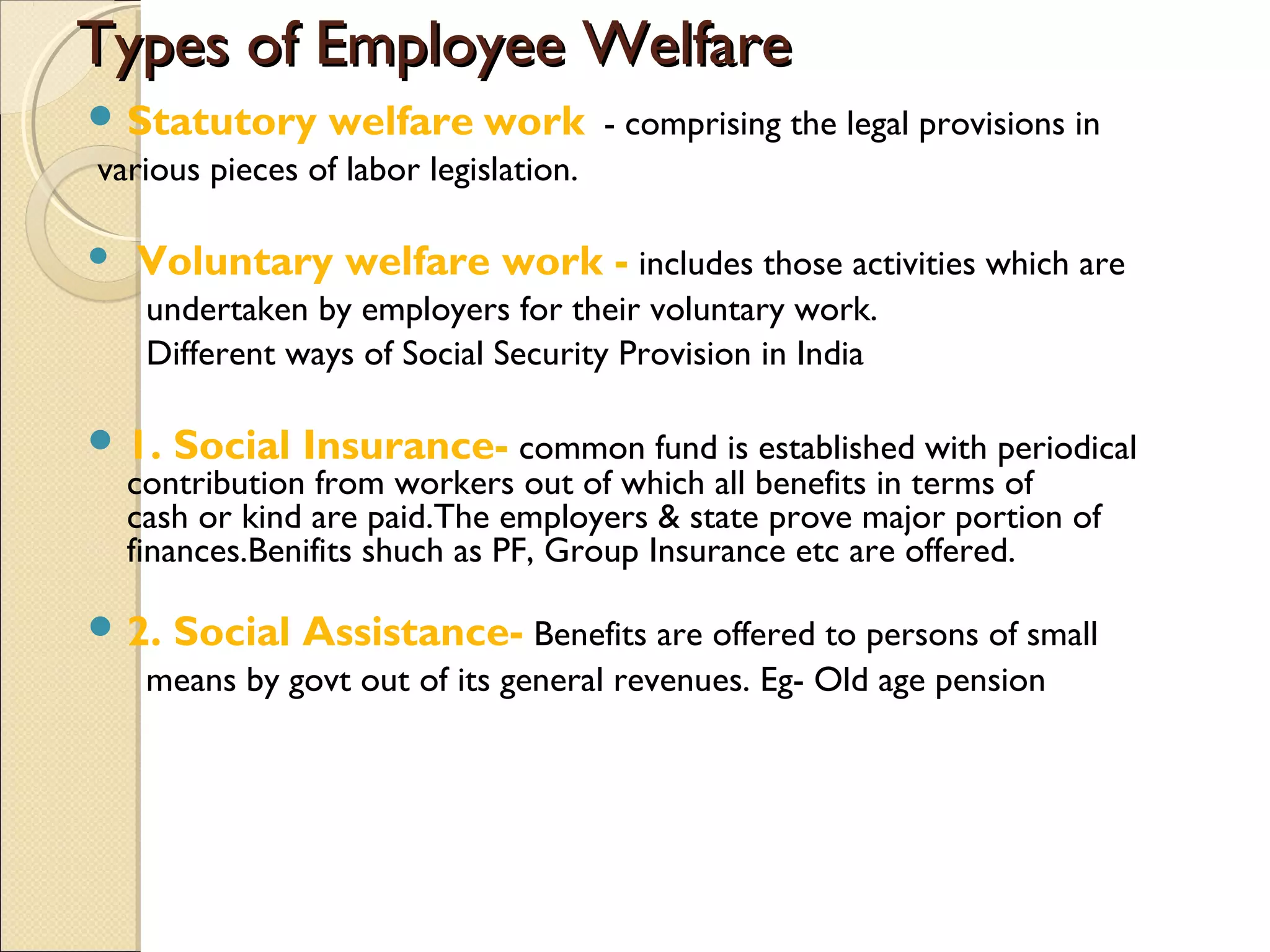 Employee welfare | PPT