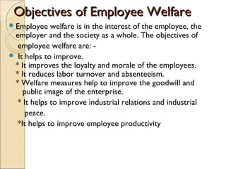 Employee welfare | PPT